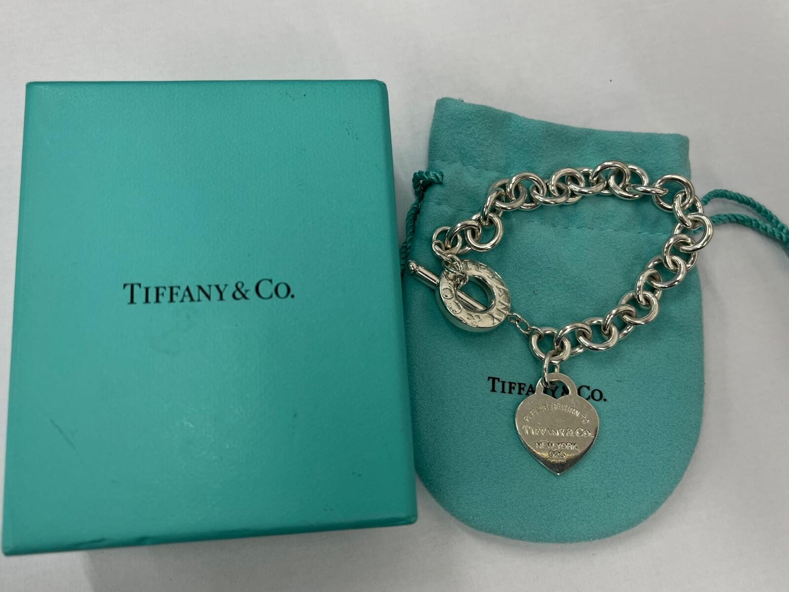 Tiffany & Co. Sterling Silver Heart Tag Toggle Bracelet - Jewellery ...